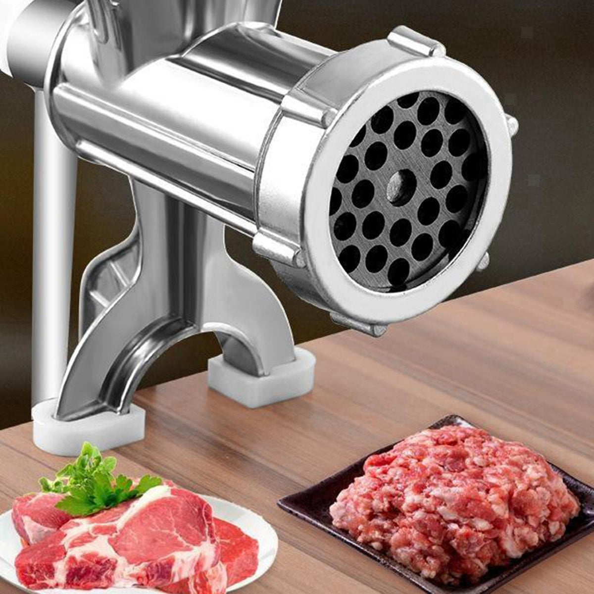 Premium Manual Meat Grinder Mincer Rotary Machine Heavy Duty Burger Sa ...