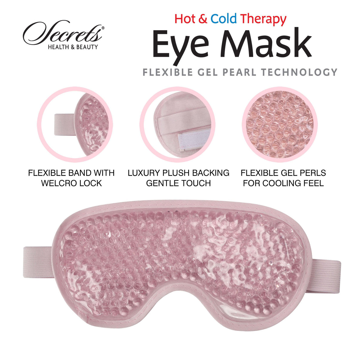 Cooling Hot Cold Gel Bead Eye Mask Head Compress Pain Stress Relief ...