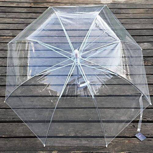 4 x Set Rain Umbrellas Dome Birdcage Transparent PVC Wedding Brolly ...