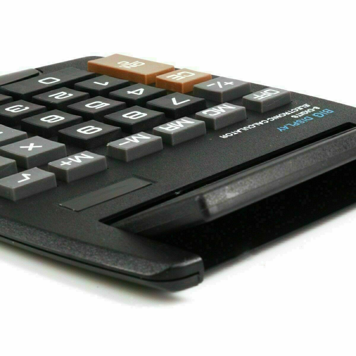 Jumbo Calculator 8 Digits Large Buttons School Office Desk Tilt Pop Up ...