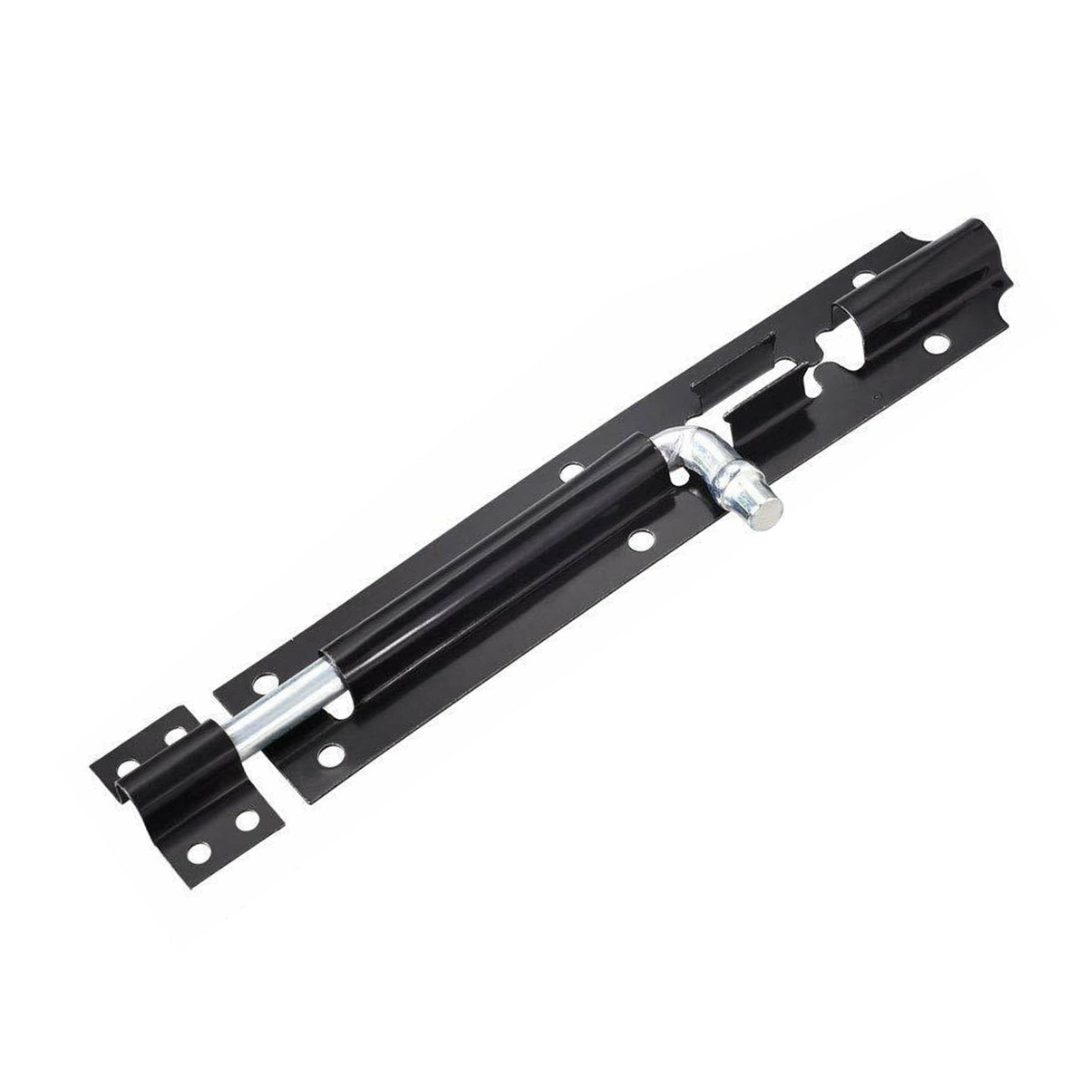 150mm Heavy Duty Tower Bolt Straight Black Lock Slide Gate Door Latch ...